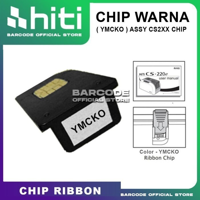 Jual YMCKO RIBBON CHIP Printer Kartu Hiti CS-200 CS200e ( Chip YMCKO ...