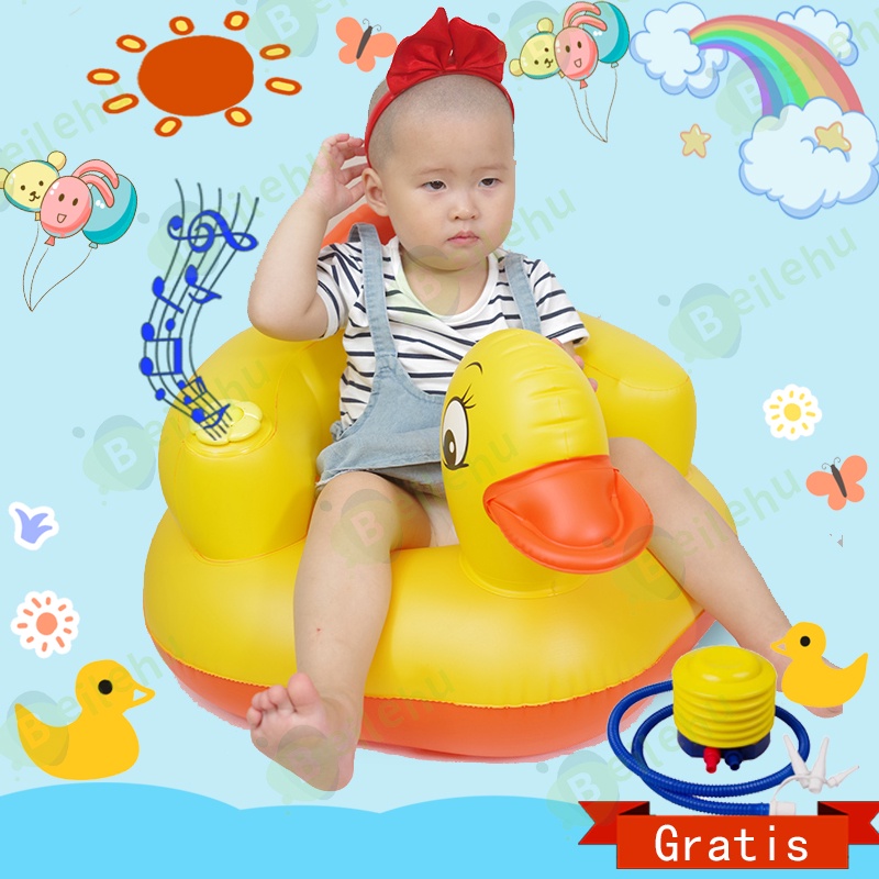 Jual bebek musik Sofa Kursi Makan Bayi belajar duduk balon Baby Chair ...