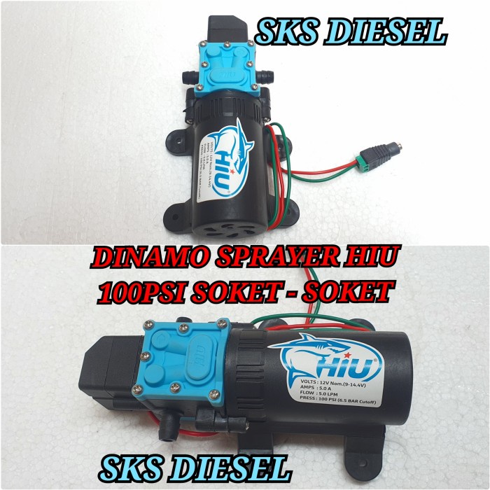 Jual Dinamo Sprayer Elektrik 12V Pompa Air DC 100 Psi Hiu Original Steam - SOKET - SOKET ...