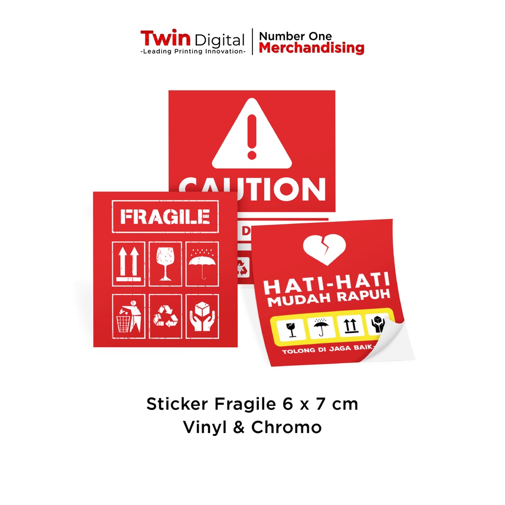 Jual Twindigital Stiker Fragile Cetak Stiker Label Pengiriman Fragile ...