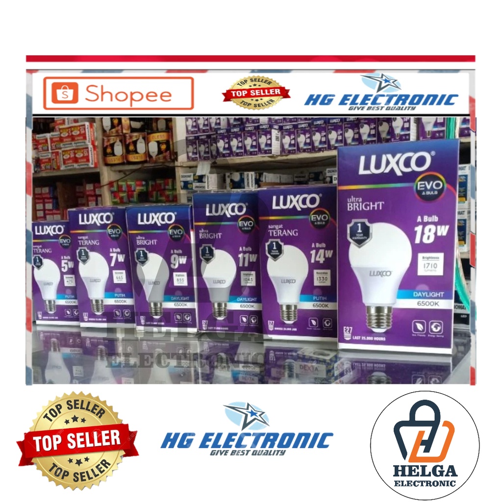 Jual LAMPU LED LUXCO EVO / LAMPU LED GARANSI 1 TAHUN WATT 5 / 7 / 9 / 11 / 14 / 18 / Lampu Led ...