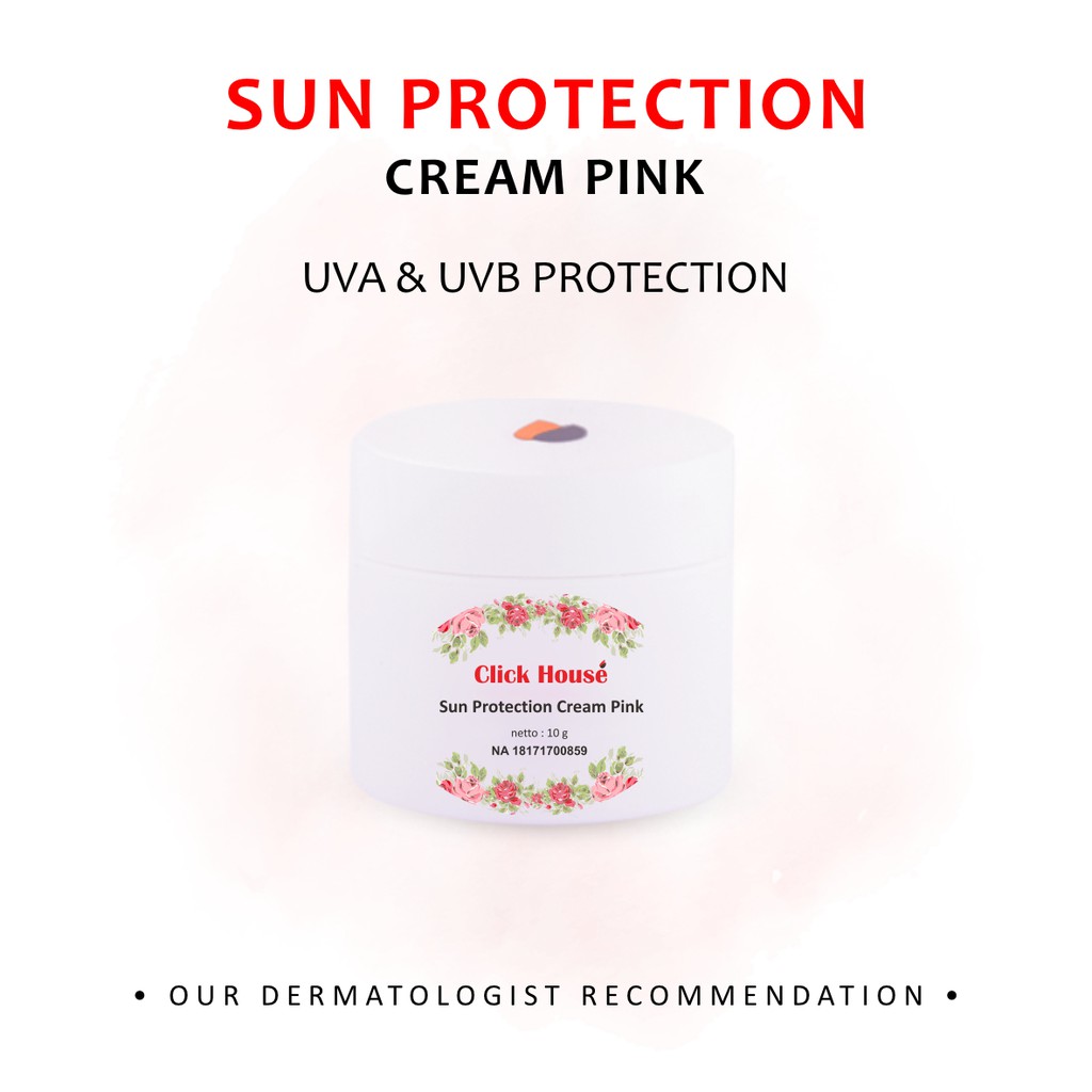 Jual Click House Sun Protection Cream Pink - Sunblock Wajah | Shopee ...