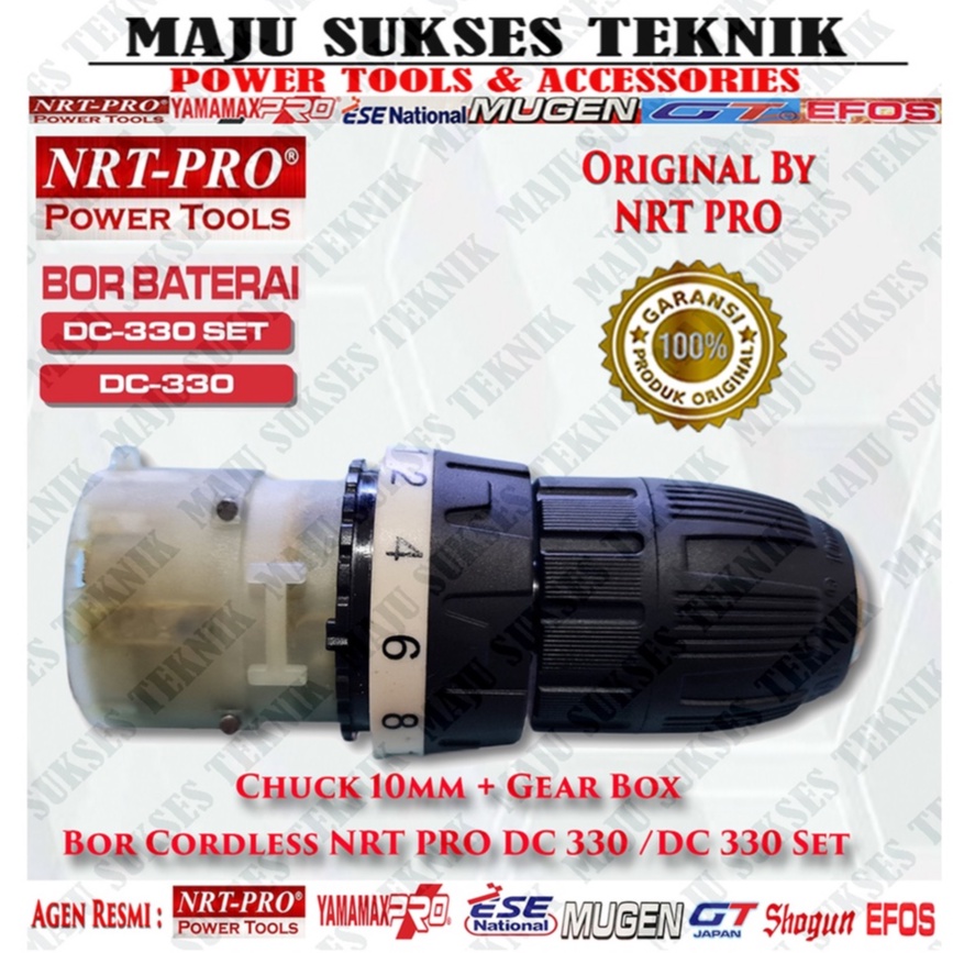Jual Gear Box Set + Chuck 10mm Bor Cordless NRT PRO 330 330 Set / DC ...