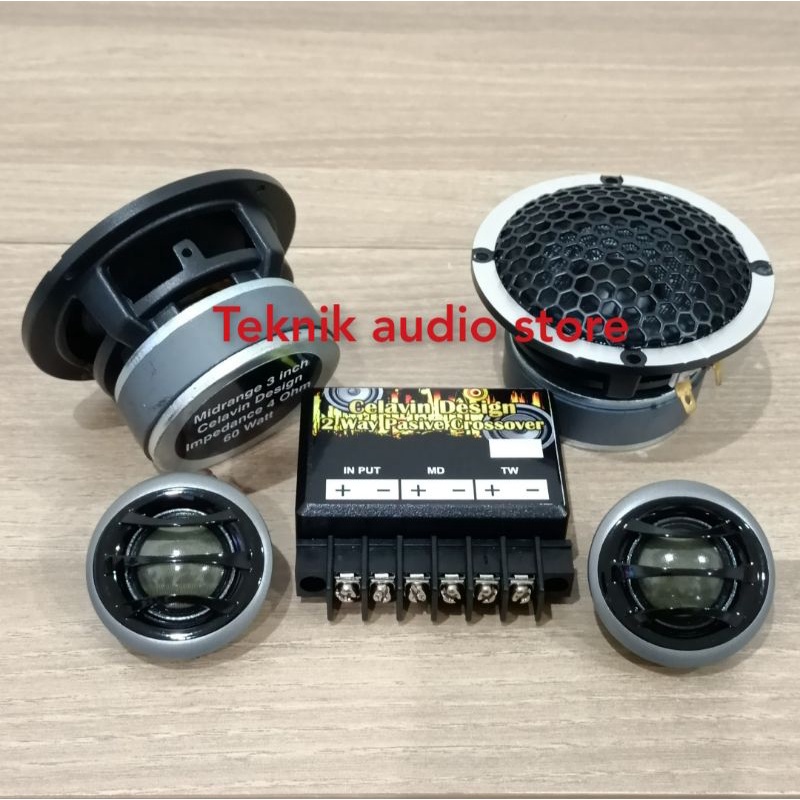 Jual Speaker 2way Celavin Midrange 3"+Dome Tweeter plus crossover 2way ...