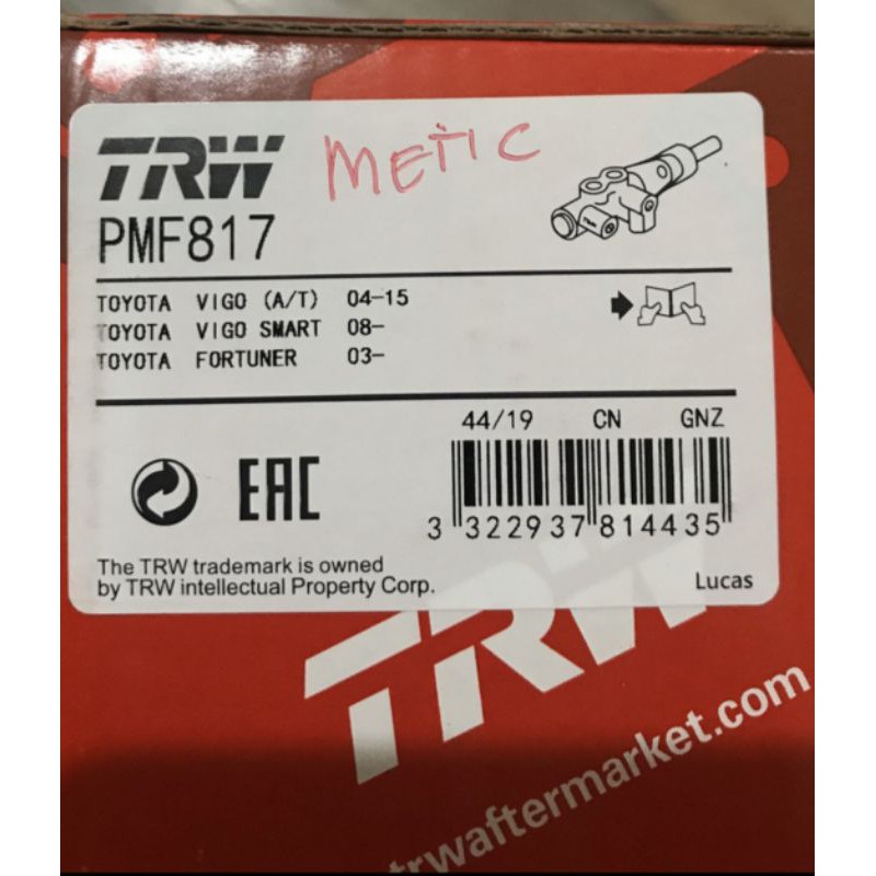 Jual master rem brake master assy toyota Innova matic 47201-0K010 ...