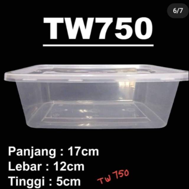 Jual Kotak Makan Plastik Thinwall Food Container Persegi Panjang