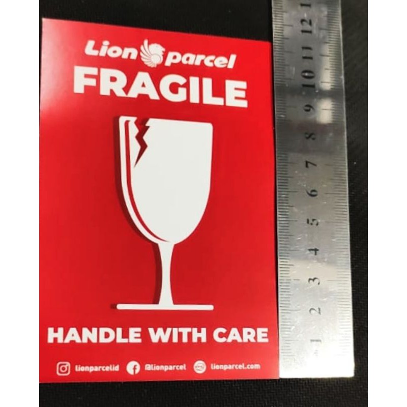 Jual STIKER FRAGILE LION PARCEL ukuran 11,5cm X 7,5cm | Shopee Indonesia