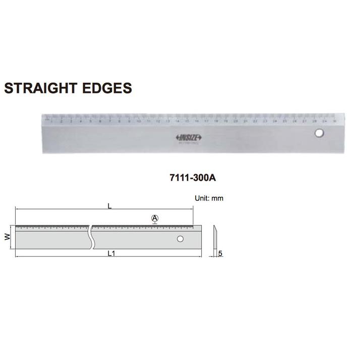 Jual Penggaris Besi Straight Edge 1000Mm Insize 7111-1000A | Shopee ...