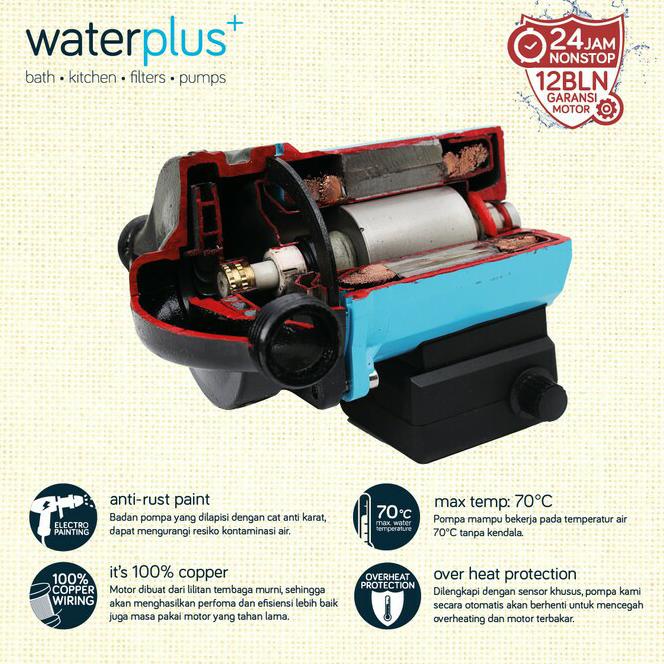 Jual Pompa Pendorong / Pompa Booster / Waterplus Br 165 Scpa (80/110/130W) | Shopee Indonesia