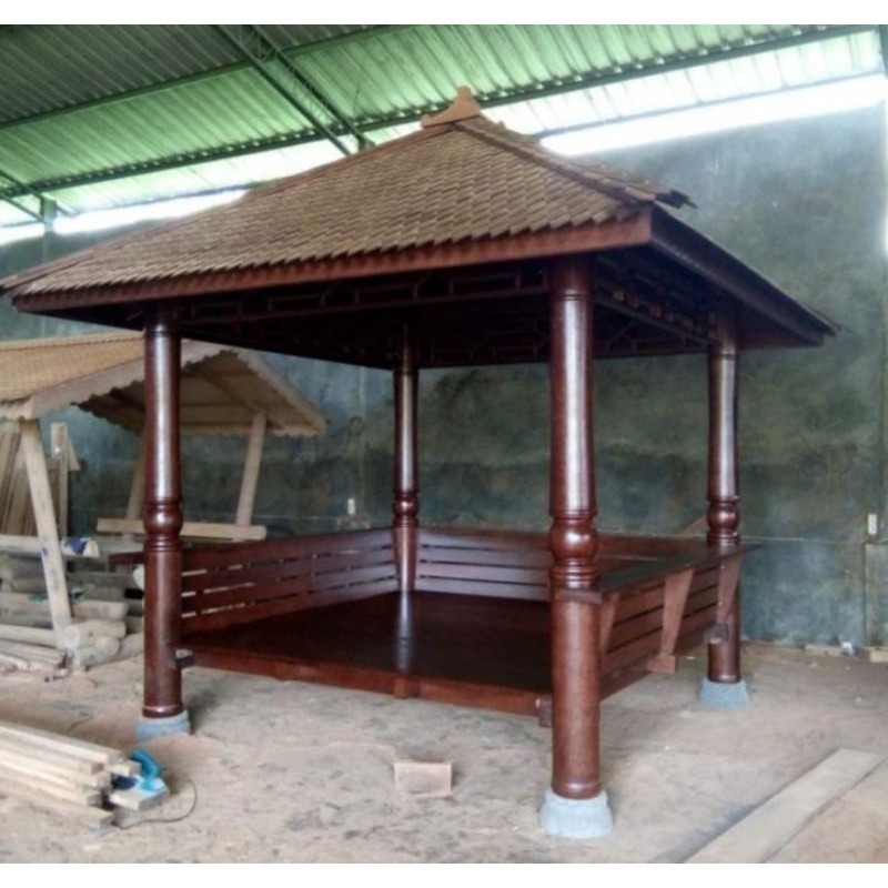 Jual Saung gazebo kayu kelapa minimalis | Shopee Indonesia