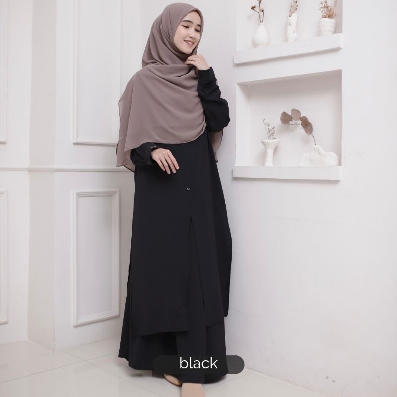 Jual PREMIUM ARUMI SET | Wmcom | Long tunik set rok | One set | Tunik ...