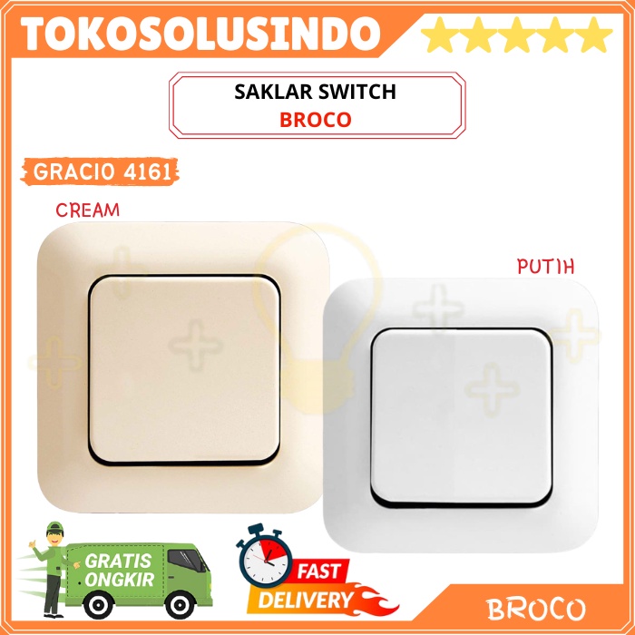 Jual Saklar Engsel Broco Single Switch Inbow IB GRACIO (4161) | Shopee ...