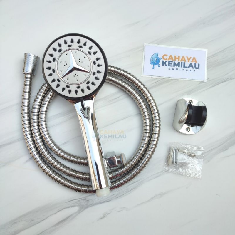 Jual Hand Shower Set / Shower Mandi Mercy + Selang Flexible 1,5 meter | Shopee Indonesia