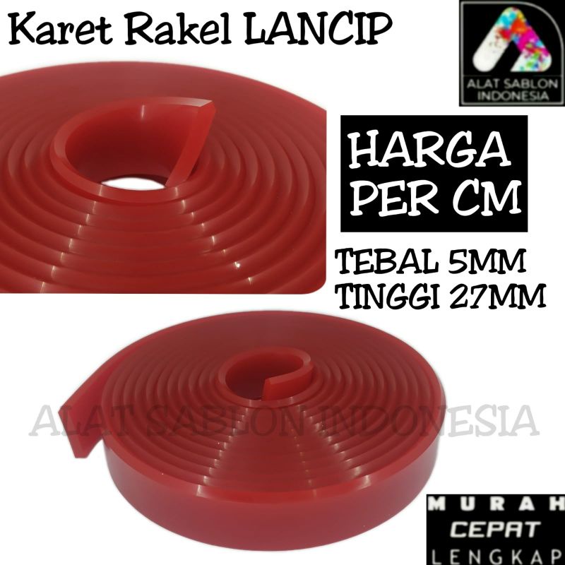 Jual KARET RAKEL SABLON MERAH LANCIP 27MMX5MM PER CM | Shopee Indonesia