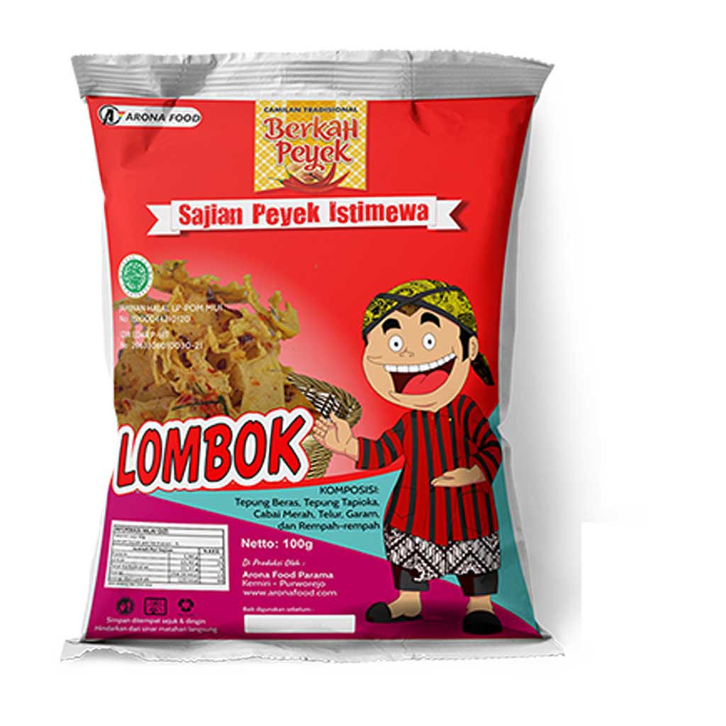 Jual ARONA FOOD PEYEK LOMBOK / PEYEK CABE / PEYEK PEDAS / PEYEK SETAN ...