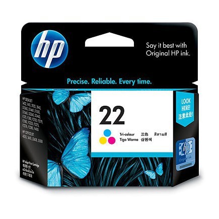 Jual HP Tri-Color Ink Cartridge 22 Original | Shopee Indonesia