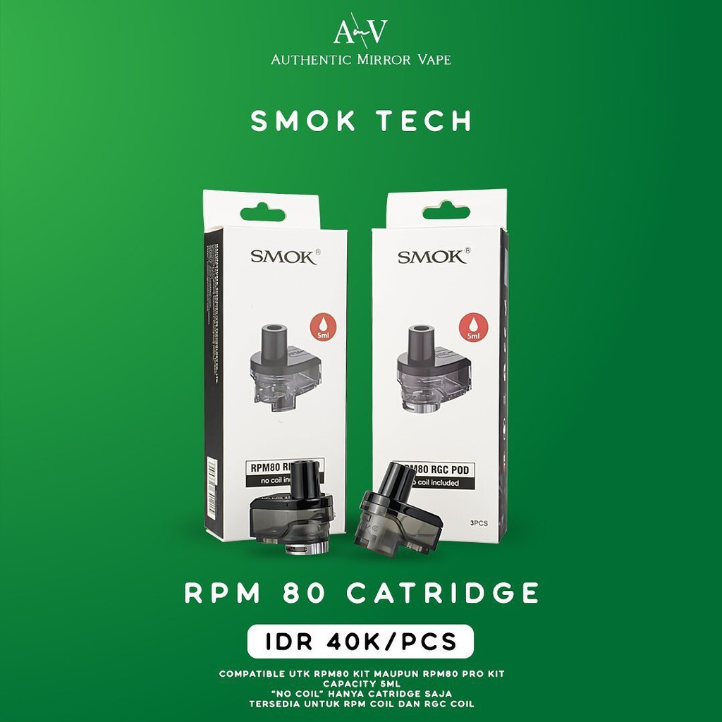 Jual Smok RPM 80 Catridge For RPM Atau RGC Coil By Smok Tech - CC ...