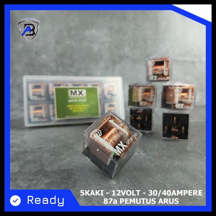 Jual Relay Kaki 5 Pin 87A Pemutus Arus 12V 40A Mx Original | Shopee ...