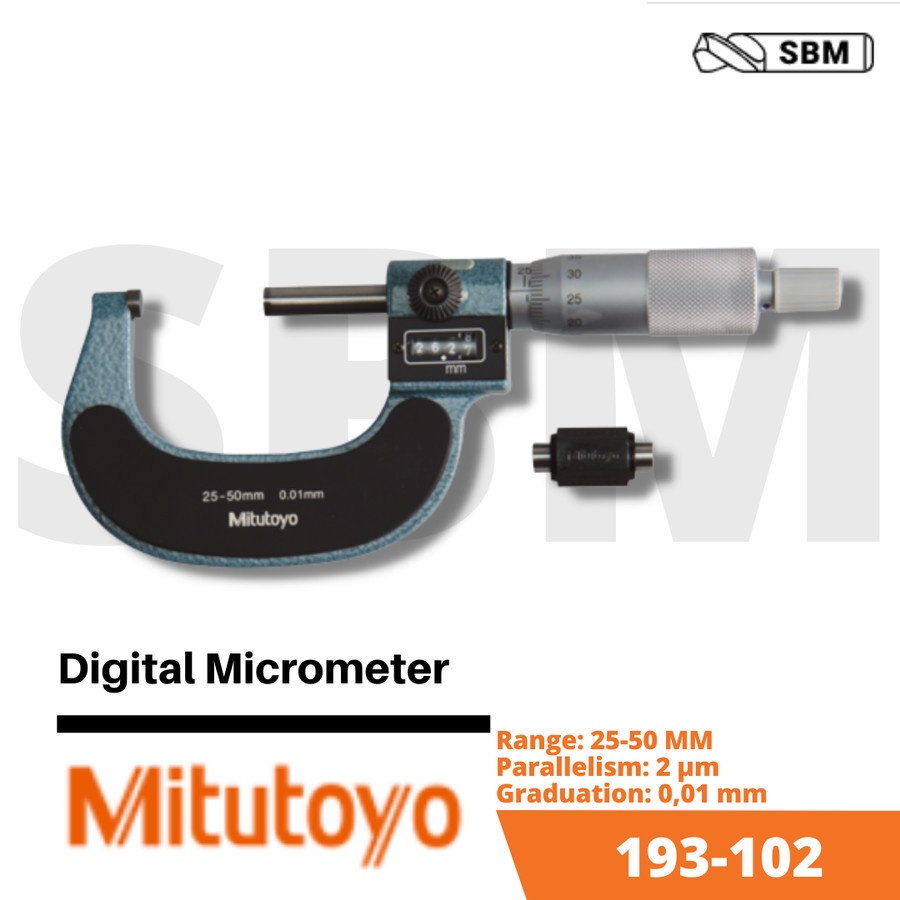 Jual MITUTOYO 193-102 DIGIT OUTSIDE MICROMETER 25-50mm | Shopee Indonesia