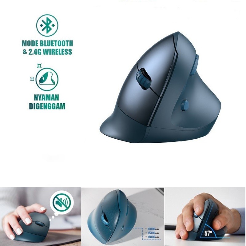 Jual Robot Guru Master 1 Vertikal Ergonomic Wireless Mouse | Shopee ...