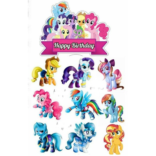 Jual Topper cake karakter kuda poni / my little pony | Shopee Indonesia