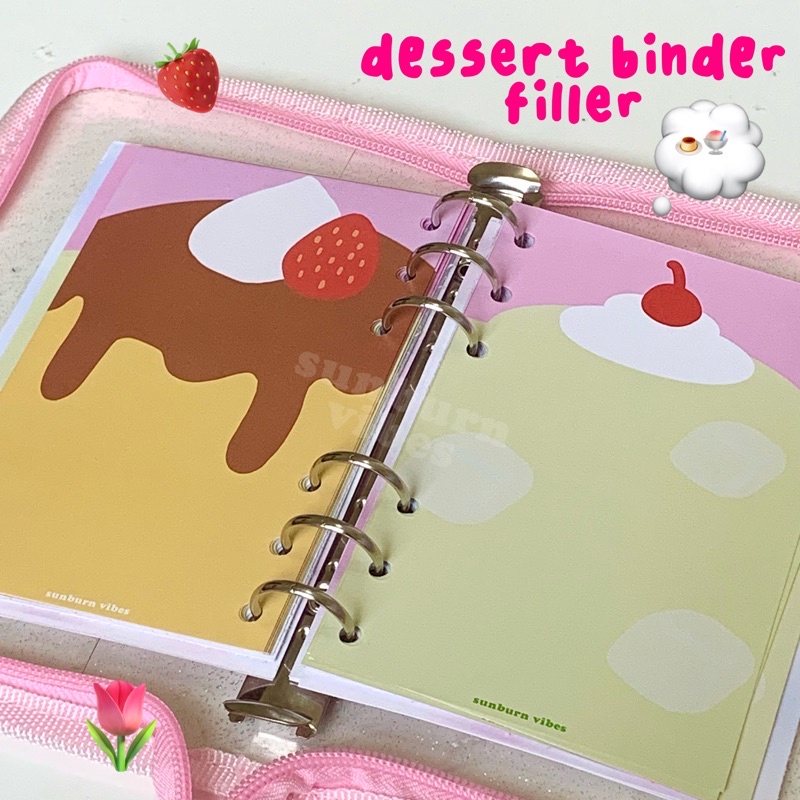 Jual dessert binder filler A6 / deco / journal set 6 paper | Shopee ...