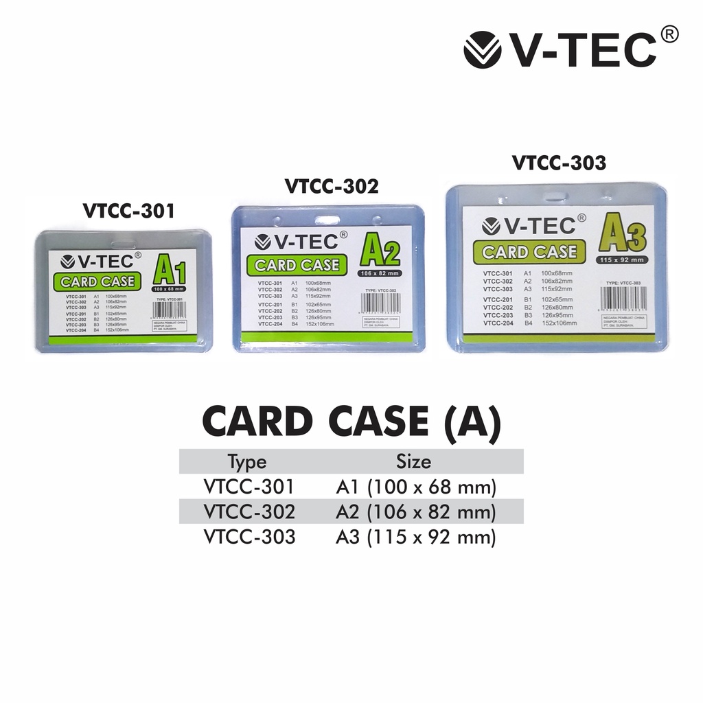 Jual V-Tec Id Card A2 A3 / Name Tag A2 A3 / Card Case A2 A3 20 pcs ...