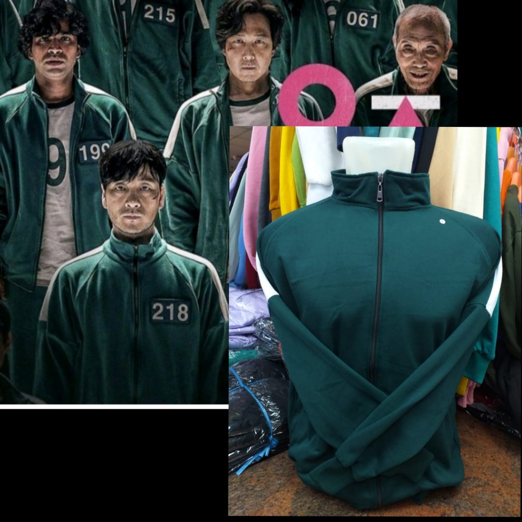 Jual Hoodie Squid Game Netflix Pria Wanita Hitam Terbaru Sweater Hoodie ...