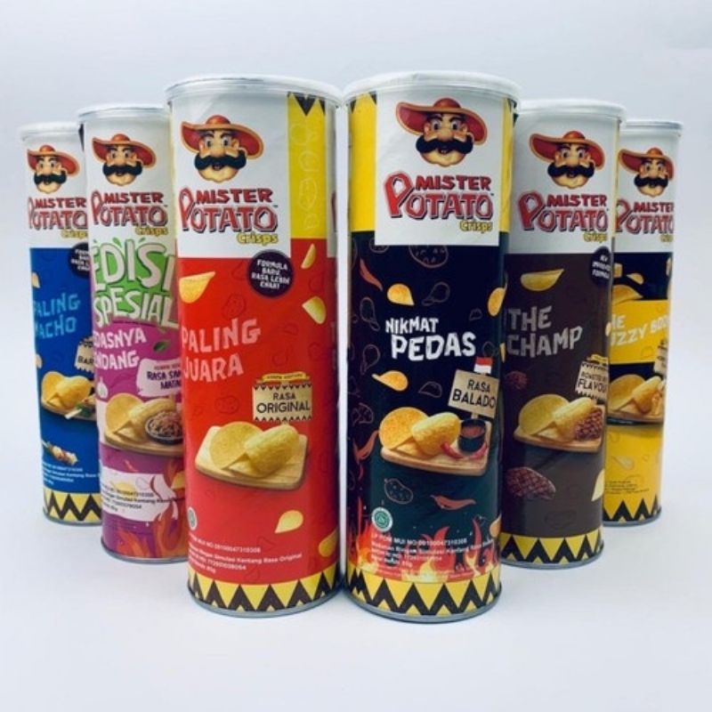 Jual MISTER Potato Snack Crisps Kaleng 85gr (Semua Rasa) | Shopee Indonesia