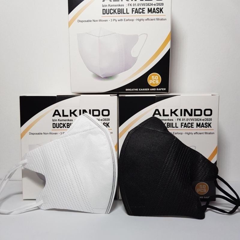 Jual Masker ducbill akindo 4ply isi 50pcs emboss garis | Shopee Indonesia
