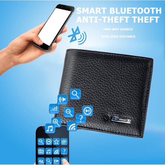 Jual Dompet Kulit Anti Maling Bluetooth + Alarm Pintar Smart Wallet ...