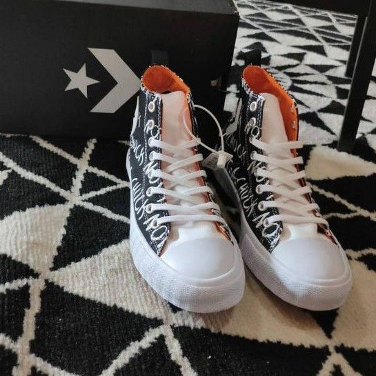 Jual Converse CT 2 Hi Untitled Black White Bold Mandarin | Shopee Indonesia