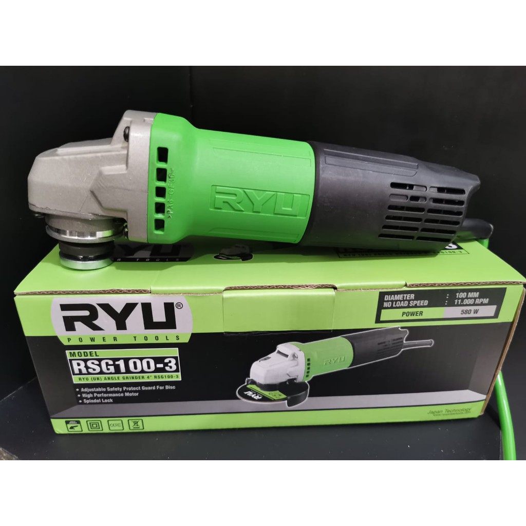 Jual RYU Gerinda Tangan 4 Inch RSG 100.3 Angle Disc Grinder | Shopee Indonesia