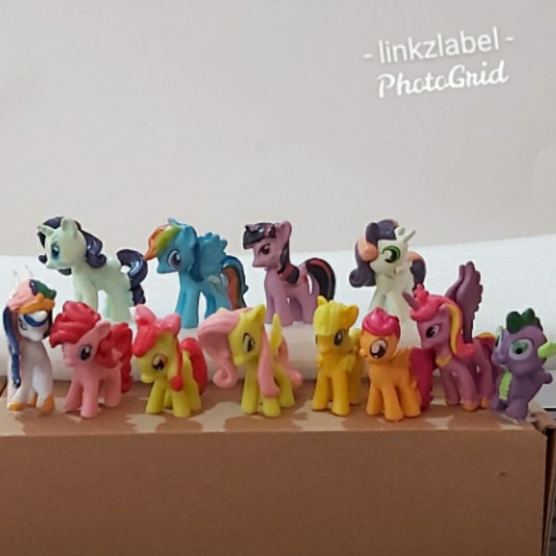 Jual figure set little PONY kuda poni miniatur pajangan topper kue ...