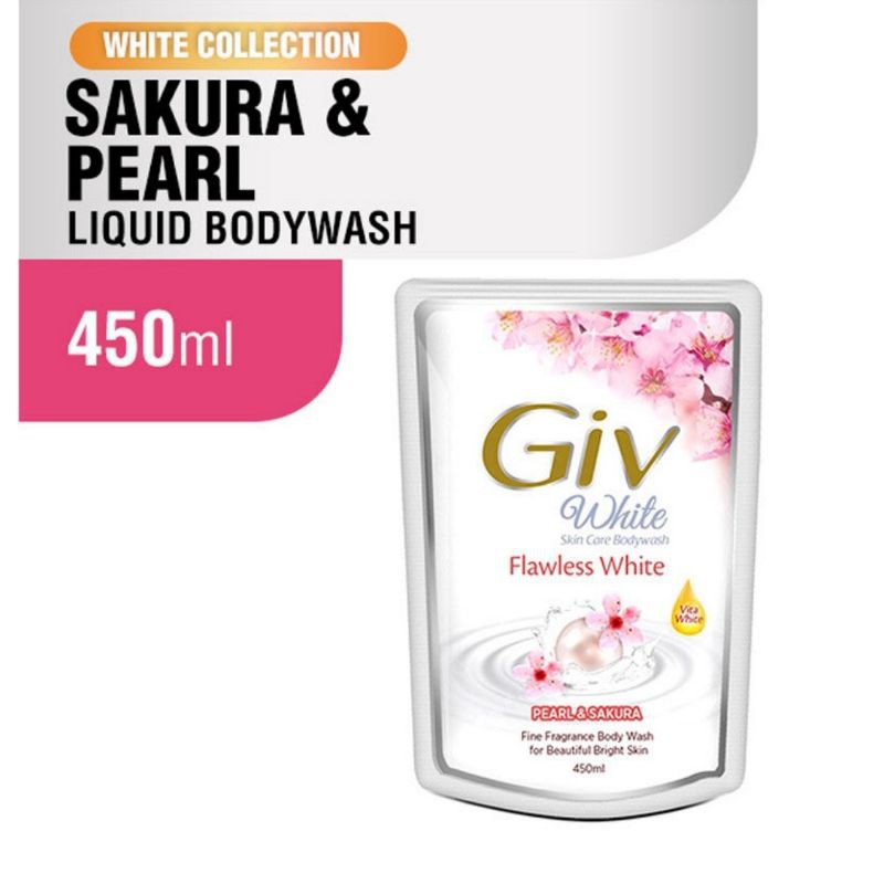 Jual GIV Bodywash Sakura & Pearl Pouch 400ml | Shopee Indonesia