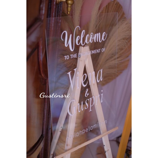 Jual Standing Frame Acrylic + Akrilik Bening Polos Cocok Untuk Wedding ...
