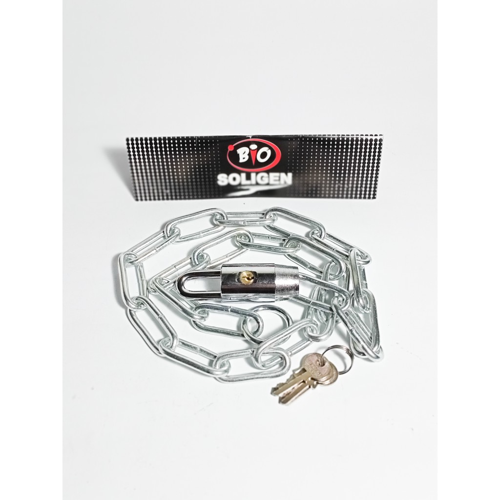 Jual Gembok Rantai/Gembok sepeda/gembok pagar anti Maling 90cm | Shopee ...