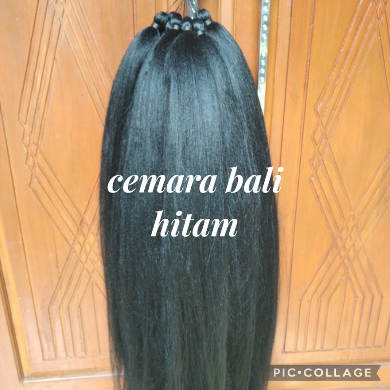 Jual RAMBUT CEMARA BALI WARNA HITAM POLOS PANJANG 85-90CM | Shopee ...