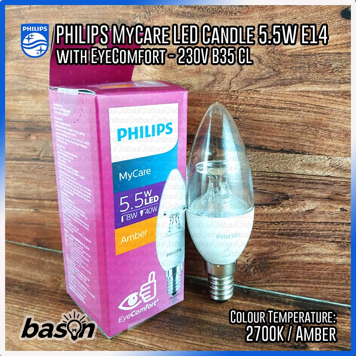 Jual PHILIPS LED Candle 5.5W E14 220V B35 - Cahaya Kuning 5W | Shopee ...