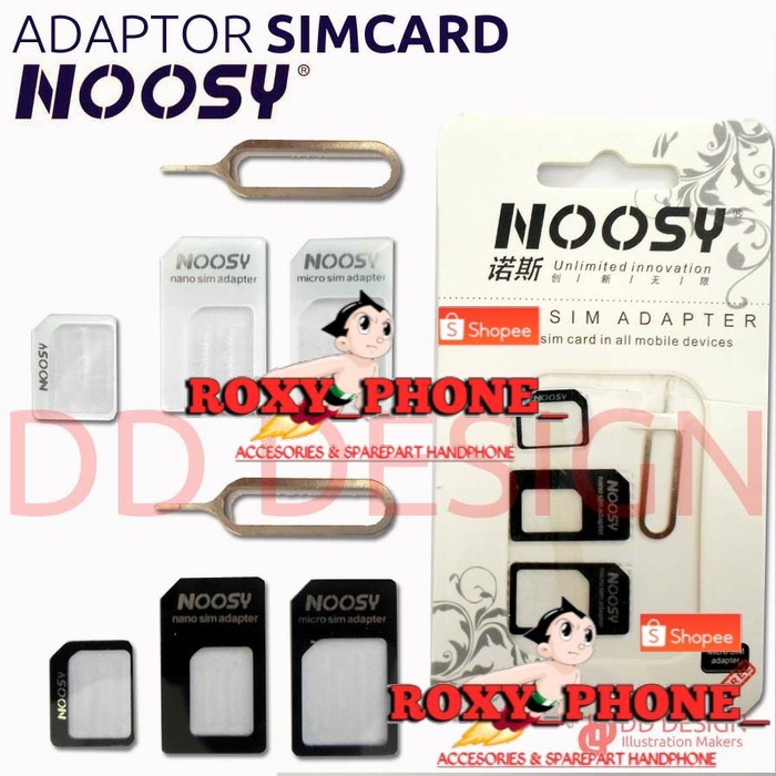 Jual ADAPTOR SIMCARD NOSSY ADAPTER SIM CARD KARTU NANO MICRO 3 IN 1 4 ...