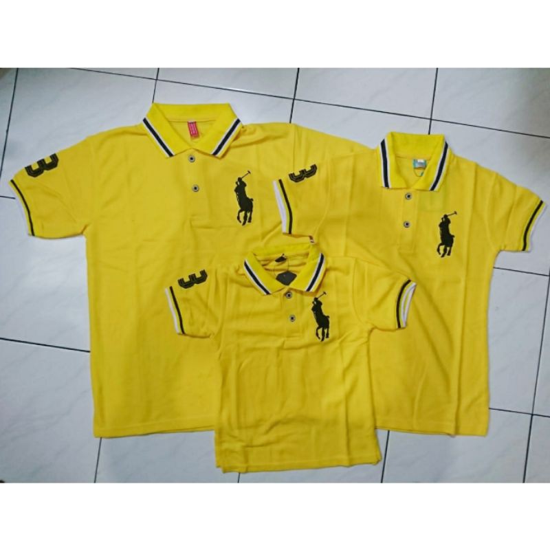 Jual POLO SHIRT COUPLE FAMILY KUDA WARNA KUNING | Shopee Indonesia