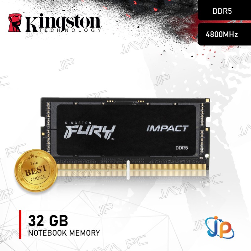Jual Memory Kingston Fury Impact Sodimm DDR5 PC38400 4800Mhz 32GB Ram | Shopee Indonesia