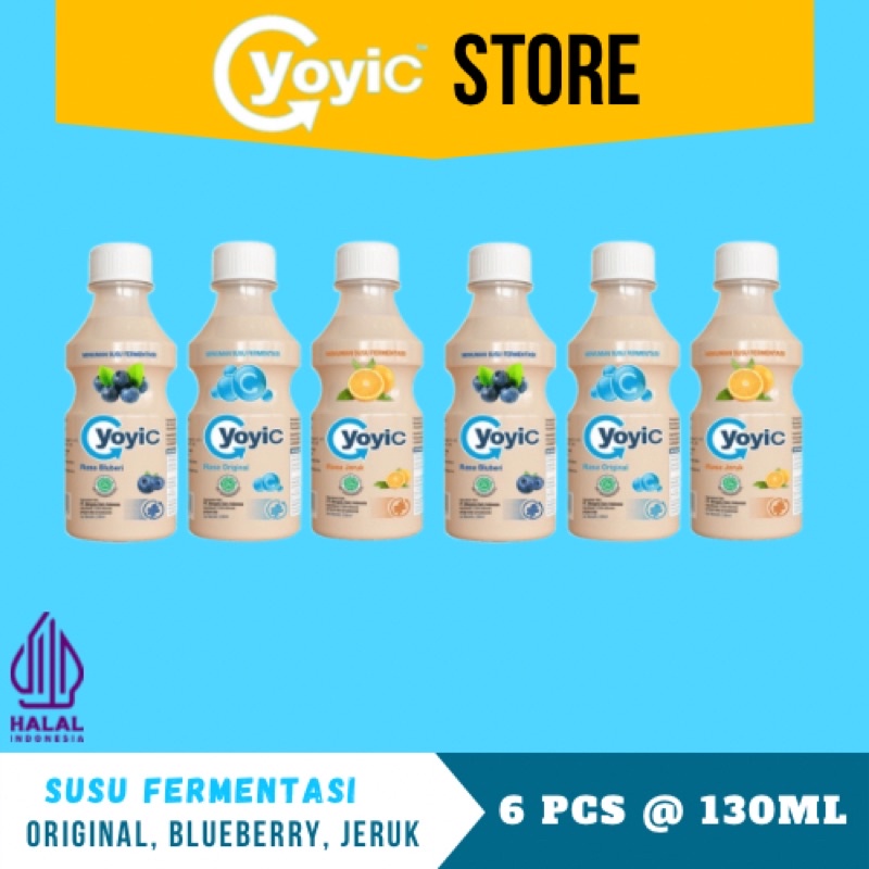 Jual Yoyic 6 Botol Minuman Susu Fermentasi 130 ml | Shopee Indonesia