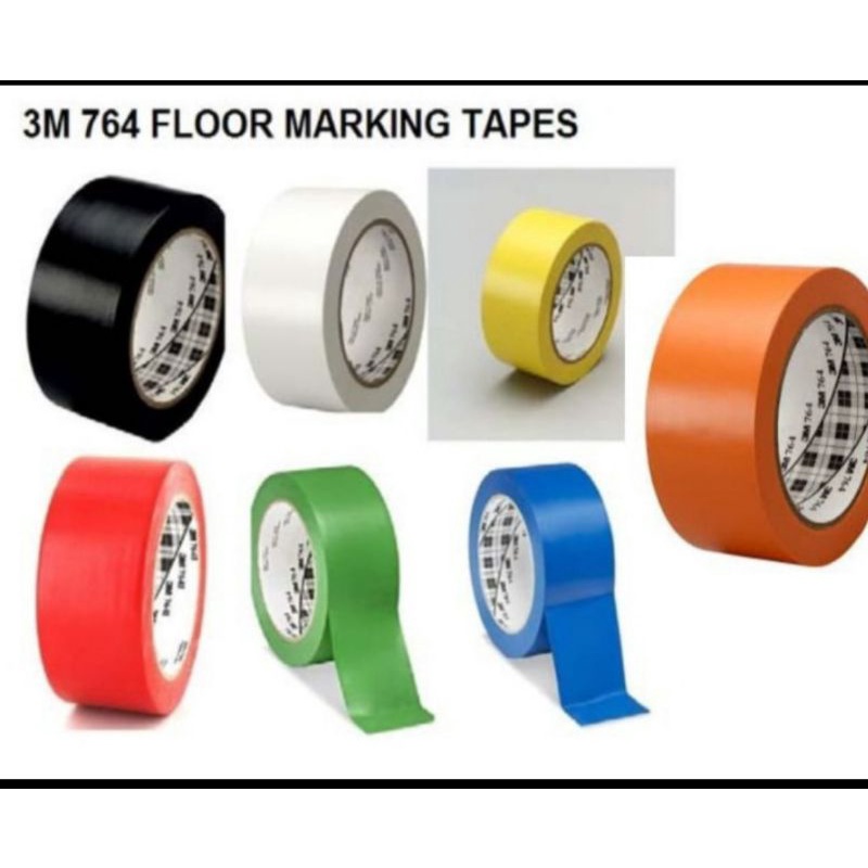Jual 3M 764 Floor Marking Tape Lantai 48MMX33M | Shopee Indonesia