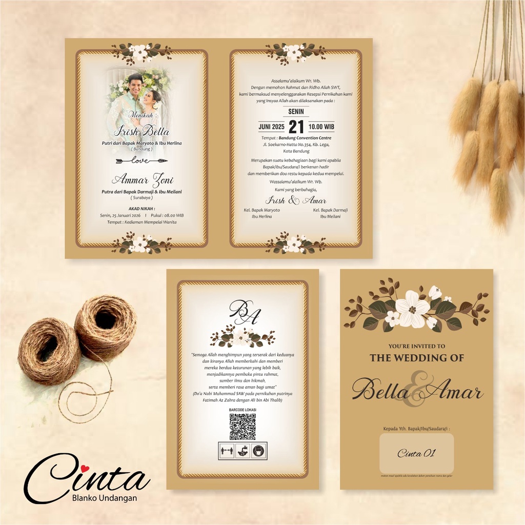 Jual cetak undangan cinta 01 | Shopee Indonesia