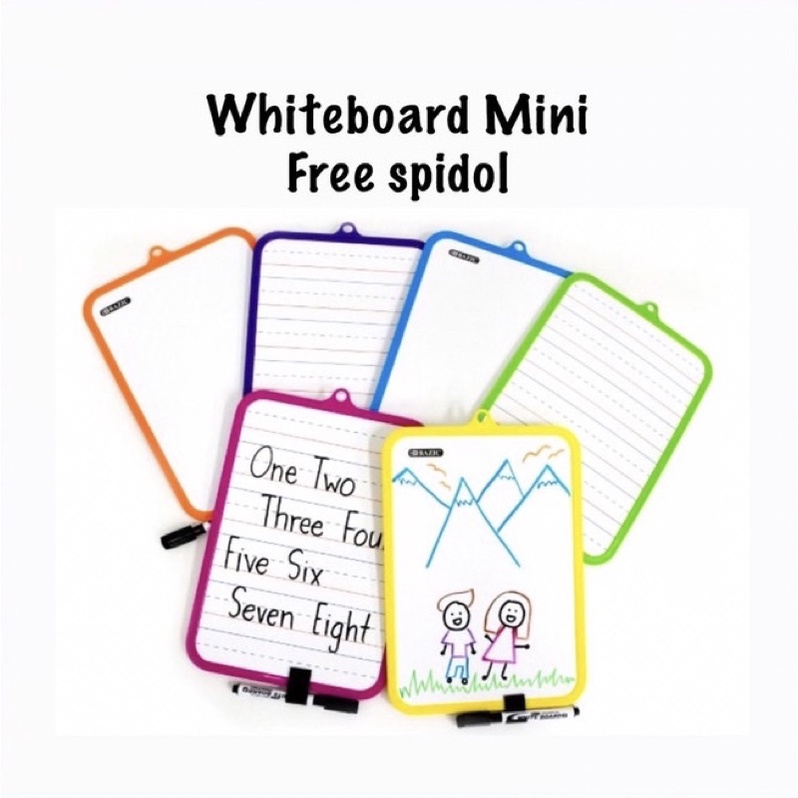 Jual LILOMILO Whiteboard Mini Putih free spidol/ papan tulis mini ...