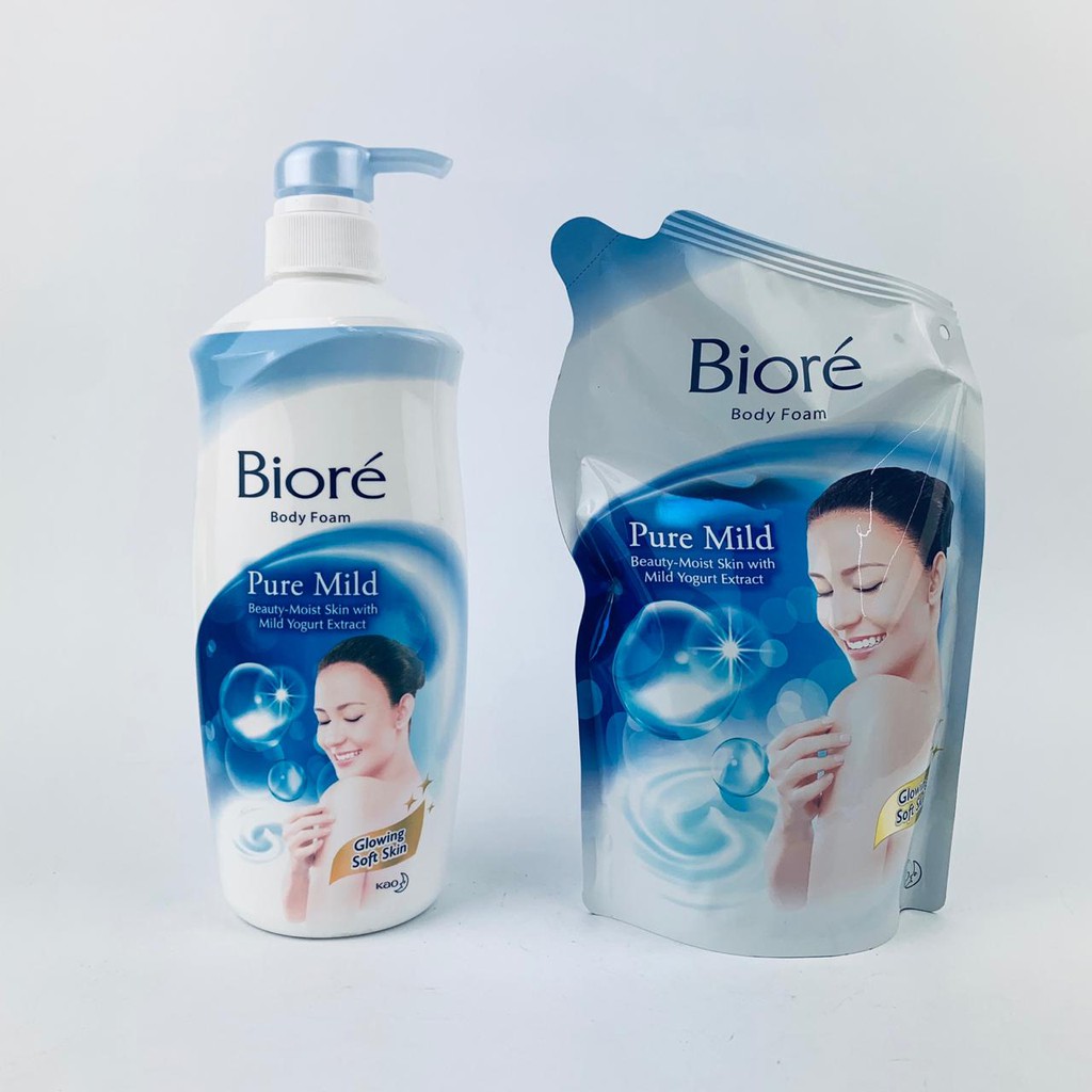 Jual Biore / Body foam / Pure mild / 550ml / 400ml | Shopee Indonesia
