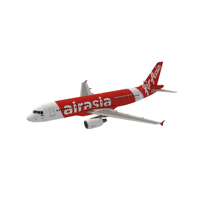 Jual papercraft pesawat Airasia Airbus A320-200 ,kertas rakitan pesawat ...