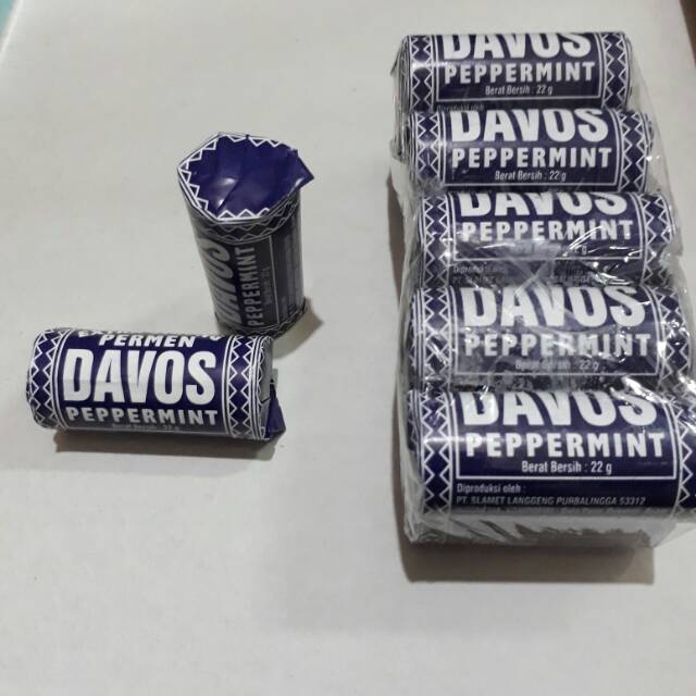 Jual Permen davos peppermint extra strong (isi 10 roll) | Shopee Indonesia
