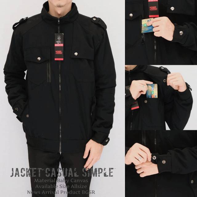 Jual "OGISHOPID_ JAKET CASUAL PRIA /JAKET SIMPLE /JAKET CASUAL BLACK ...